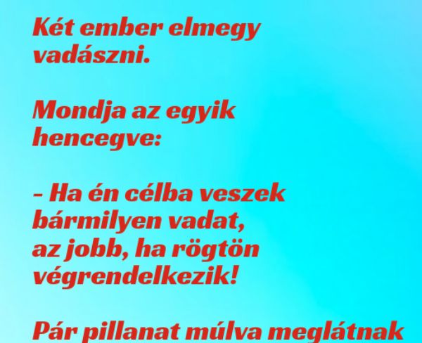 VICC: Két ember elmegy vadászni - TUDNOD KELL