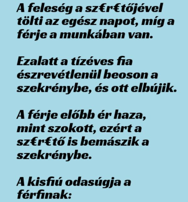 VICC: A feleség a sz€r€tőjével tölti az egész napot - TUDNOD KELL